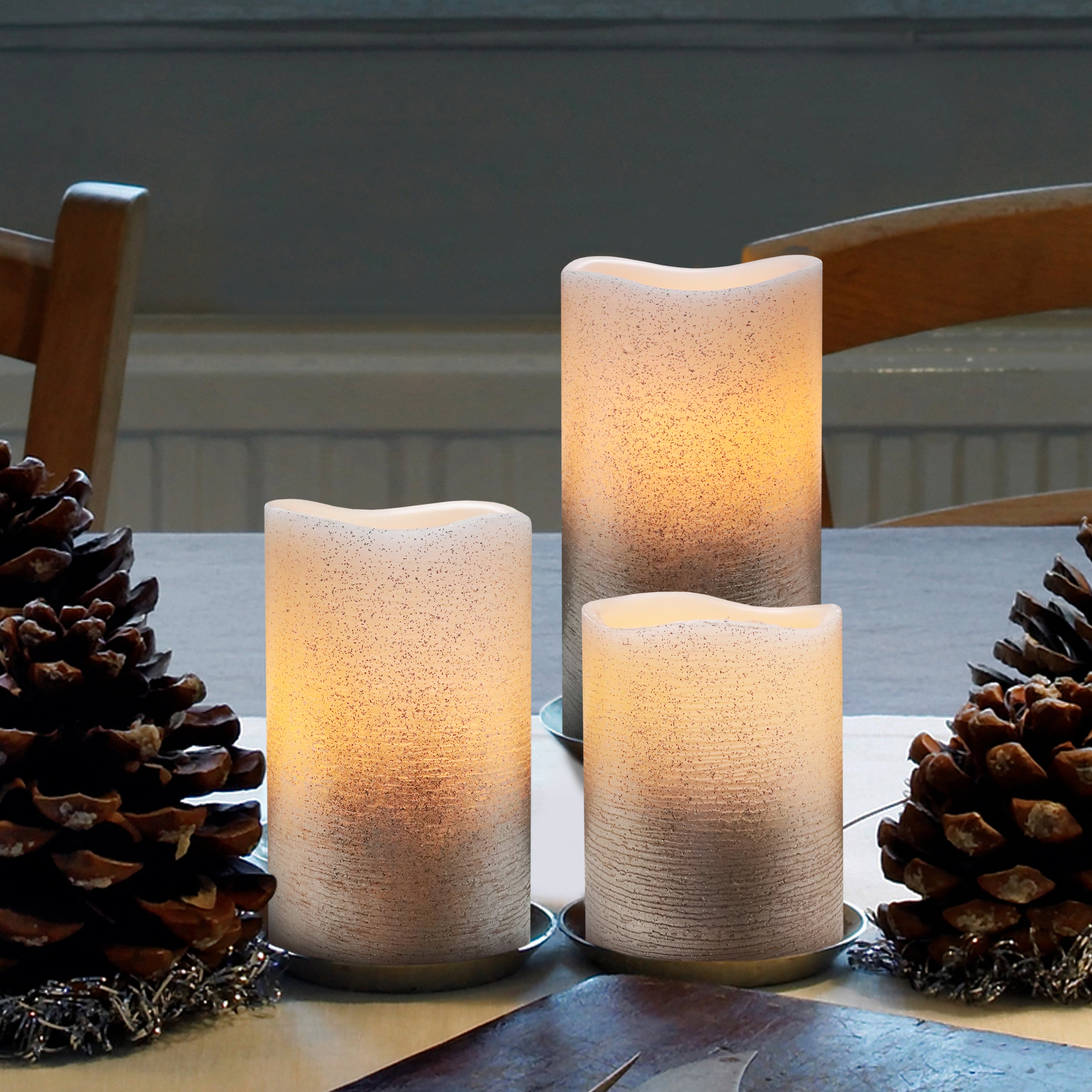 Sparkly Real Wax LED Candles, 3 Pack – Furora LIGHTING
